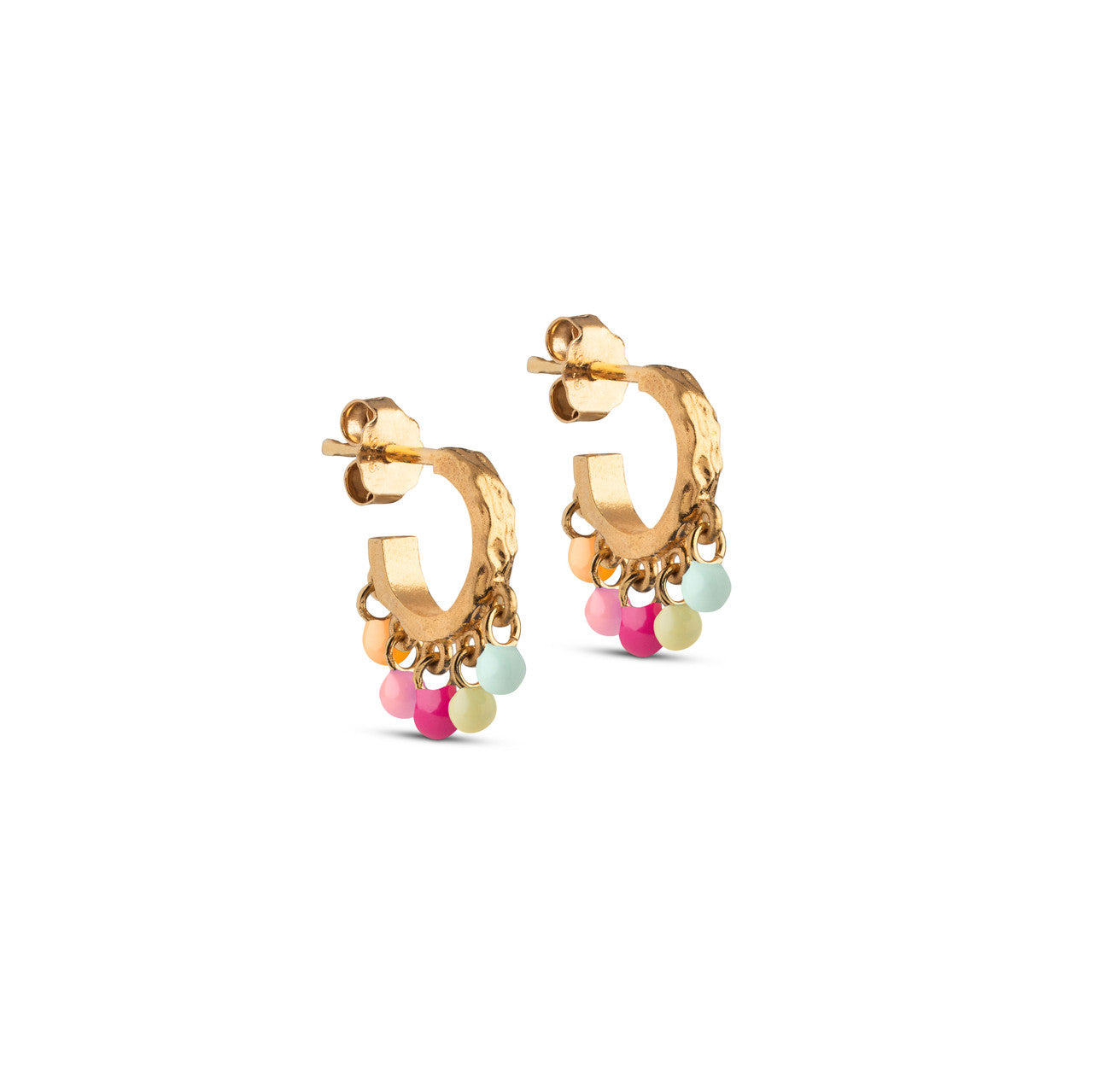 Rainbow Enamel Hoops | Designer Jewellery | Enamel Copenhagen | Lily ...